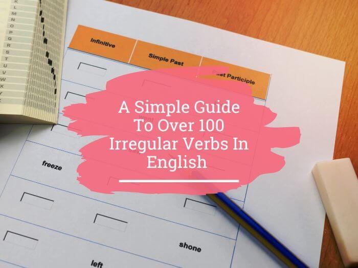 List Of Irregular Verbs English